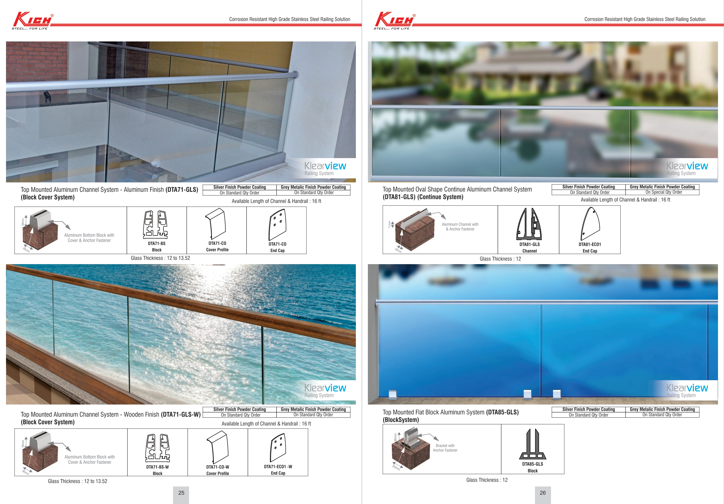 Kich Aluminium and Stainless Steel Railings