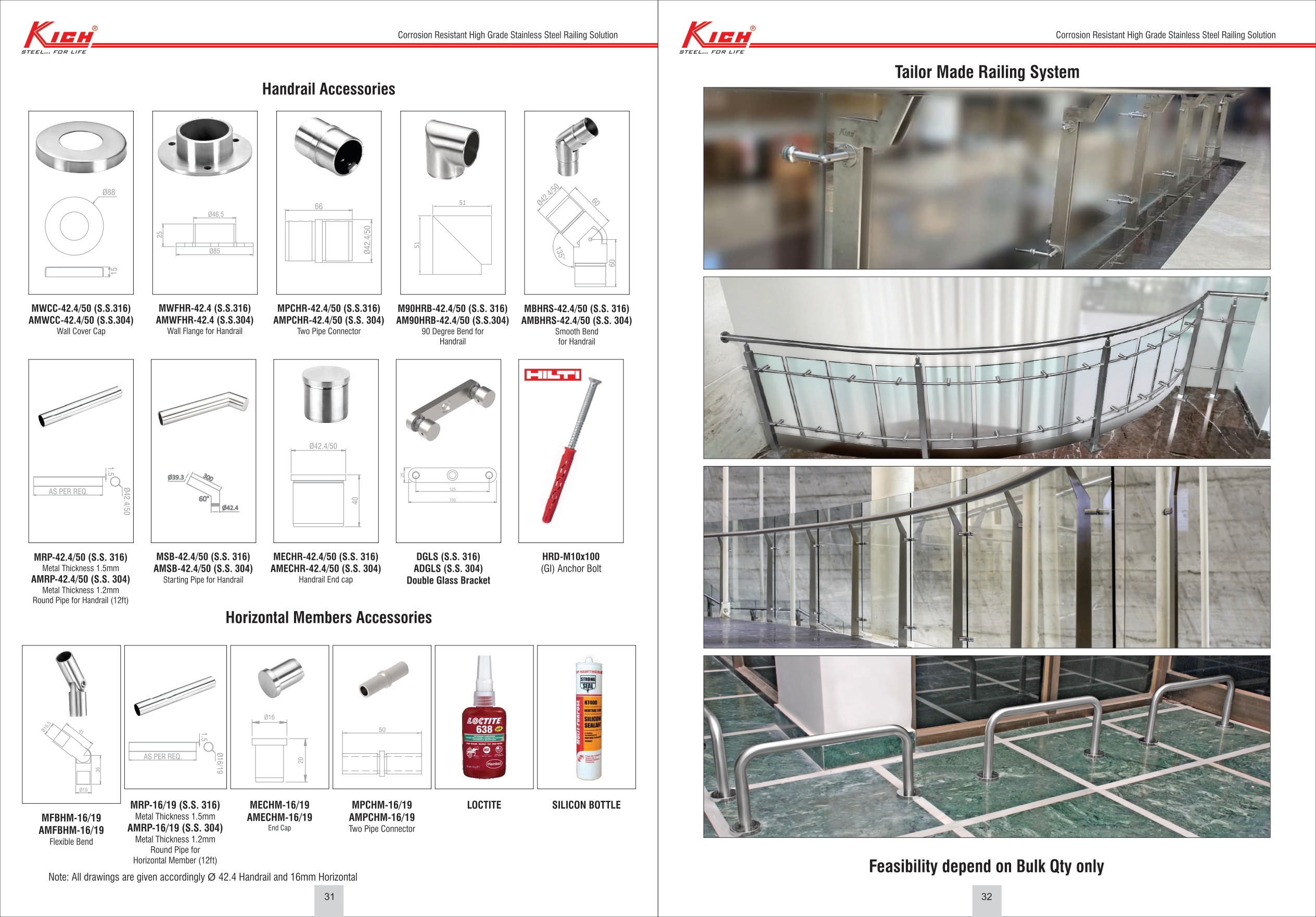 Kich Aluminium and Stainless Steel Railings